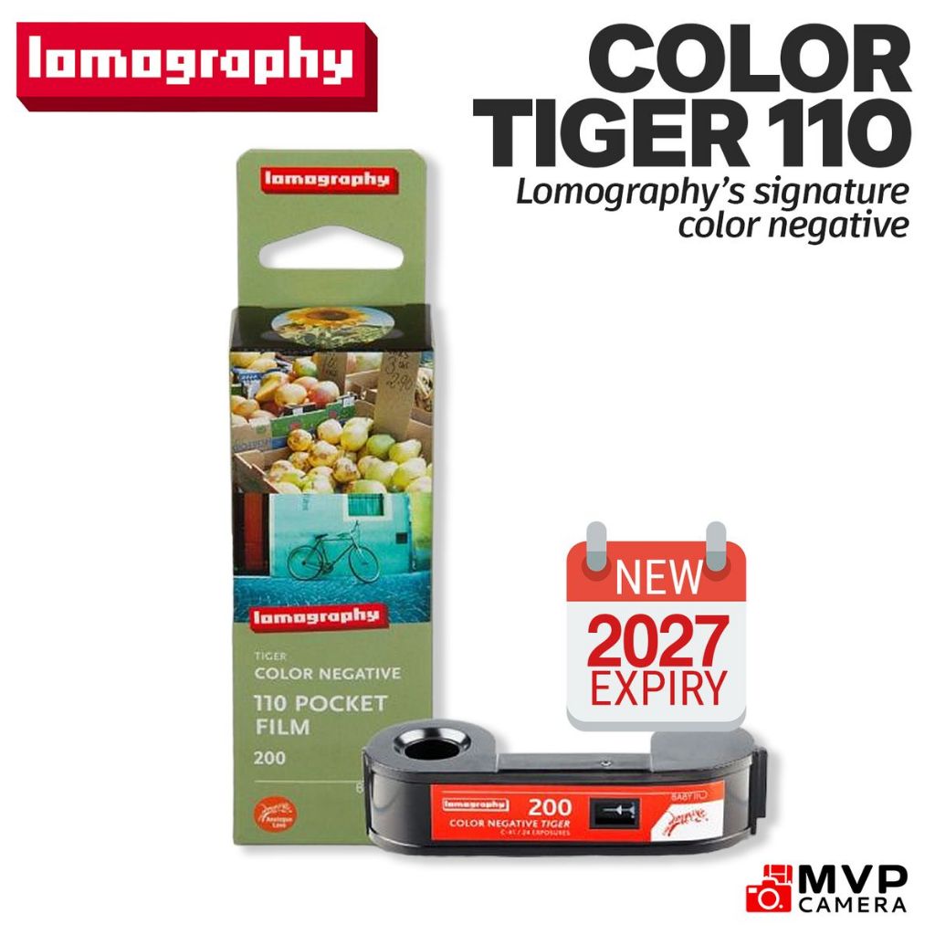 LOMOGRAPHY Color Tiger Negative Film 110 ISO 200 f110c1 C41 Process MVP ...
