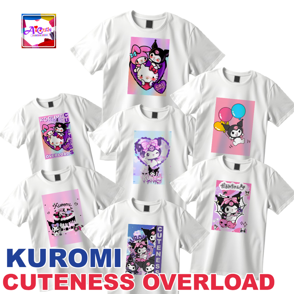 KUROMI CUTENESS OVERLOAD T-SHIRT DESIGN AVAILABLE ALL SIZES FROM KIDS ...