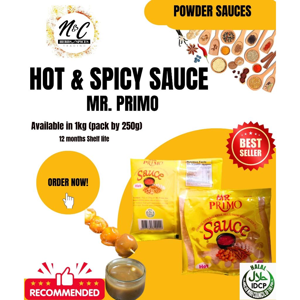 Hot & Spicy Sauce (MR. PRIMO) 250grams 500grams 1kilogram | Shopee ...