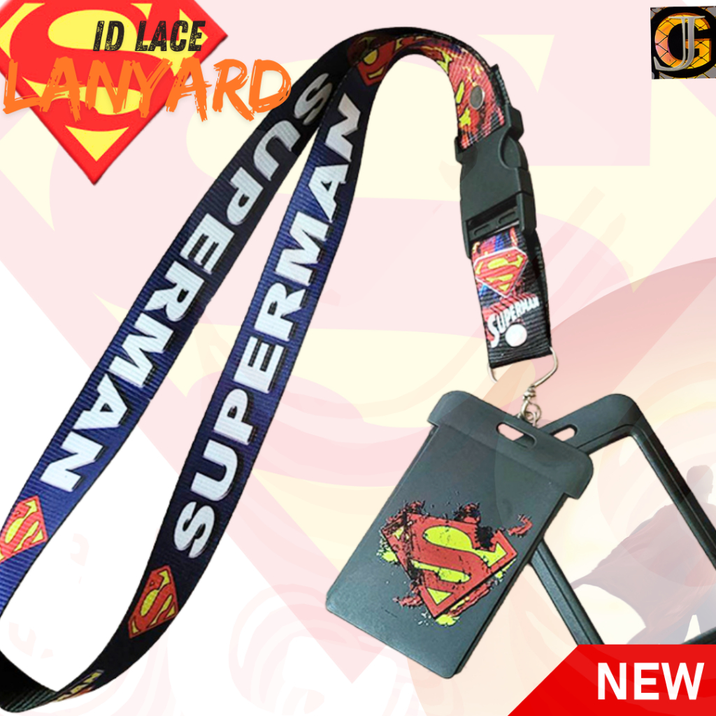 jg Superman Design Lanyard Id Sling Id Lace & Name Tags | Shopee ...