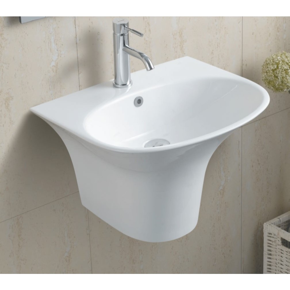 Contemporary Bathroom Sink Wall Hung / Ceramic Lavatory Wall hung ...