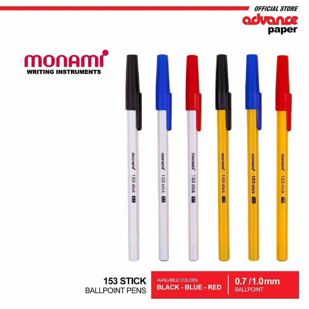 Monami 153 Stick Ballpoint Pen | Shopee Philippines