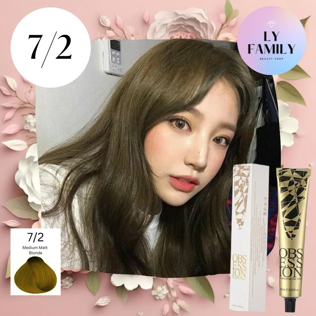 Obsession Hair Dye Color Set in Medium Matt Blonde 7/2 | Shopee Philippines