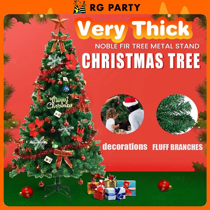 4FT/5FT/6FT/7FT/8FT Christmas Tree Delicate Emulation Xmas Decor ...
