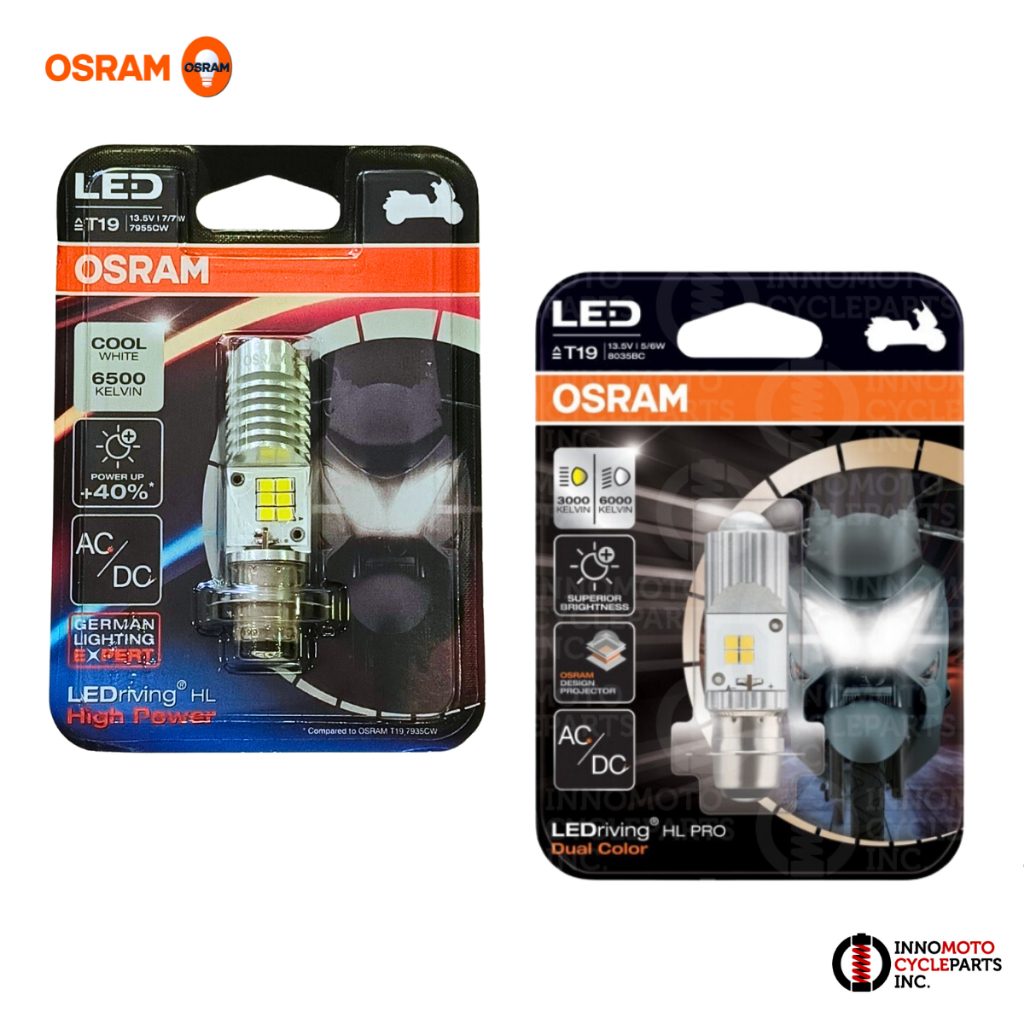 Osram LEDr New High Power or Dual Color Motorcycle Head Light AC/DC ...