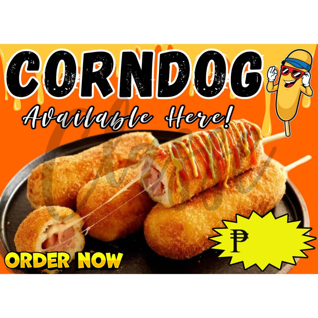 CORNDOG LAMINATED SIGNAGE A4 SIZE 180GSM PAPER HIGH QUALITY SIGN ...