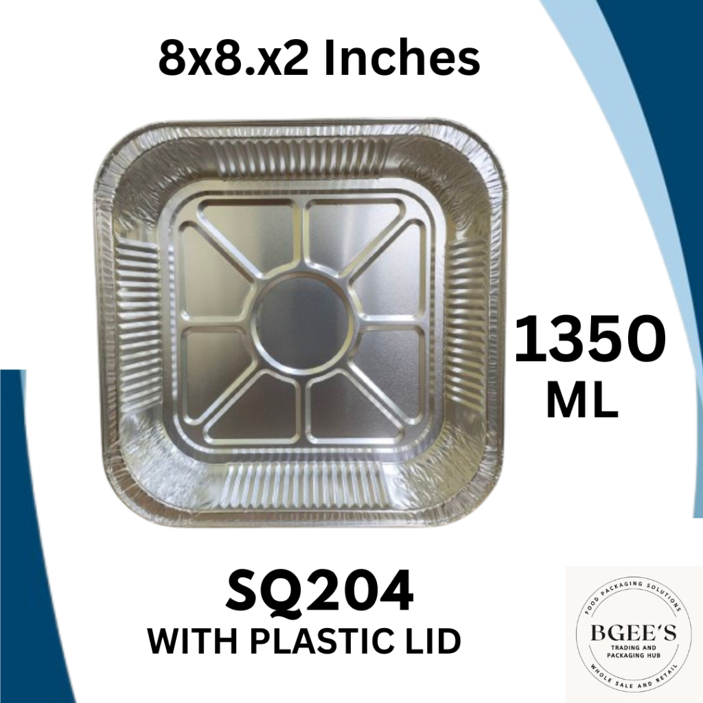 Bgees Aluminum Tray with Lid Aluminum Tray 8x8x2 SQ204 (10/20/30/40 ...