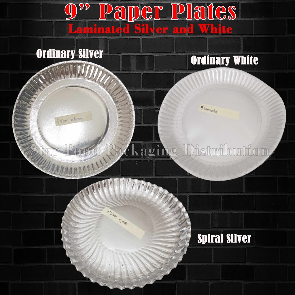 9 Inches 20 pcs per pack Paper Plate With Wholesale Price | Shopee ...