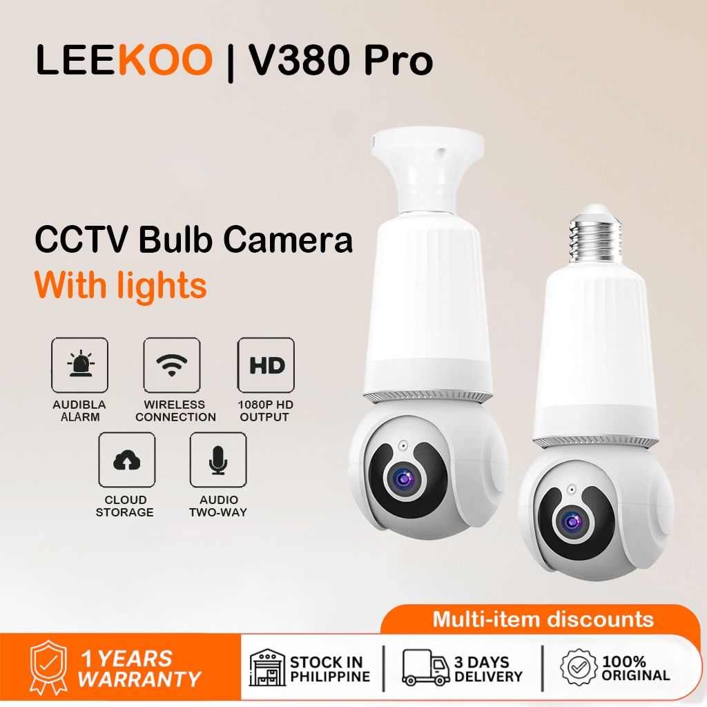 V380 CCTV Q26 4MP Bulb Camera 360 WIFI Indoor Camera Automatic ...