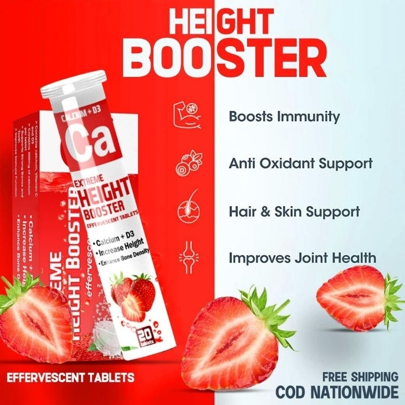 Extreme Height Booster Effervescent Tablet Natural Height Growth ...