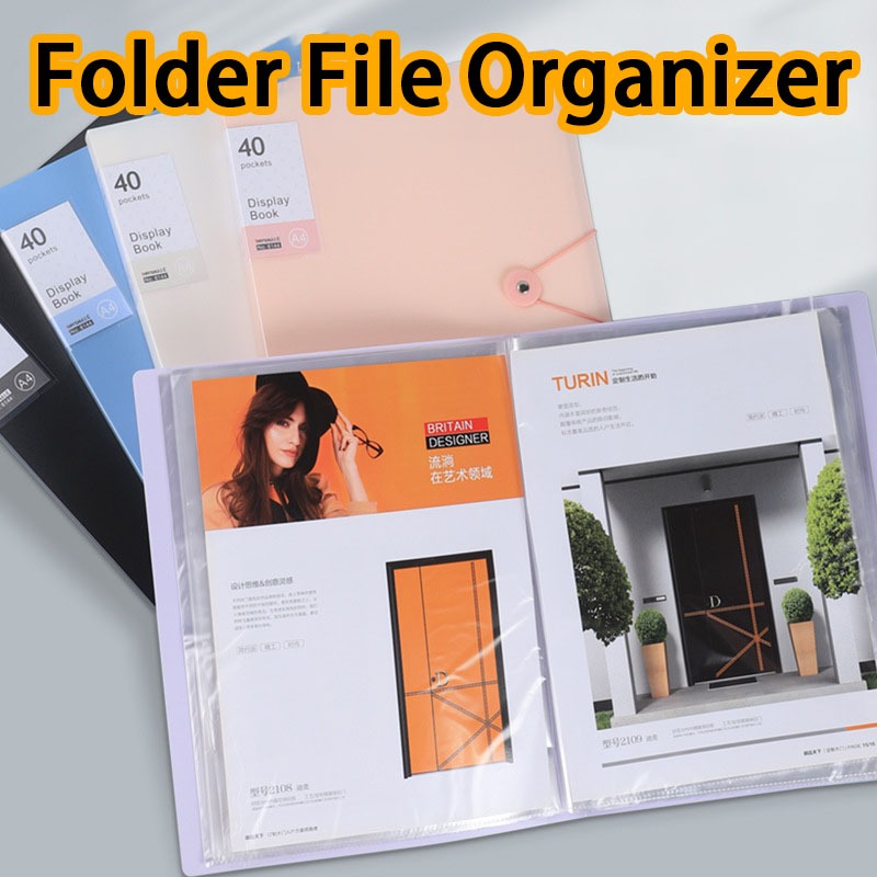 A4 Clear Book Folder File Organizer Paper Storage Folder Presentation ...
