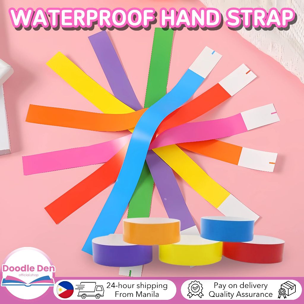 100pcs Events Wristband Hand Bands For Swimming Party Resort Strap ...