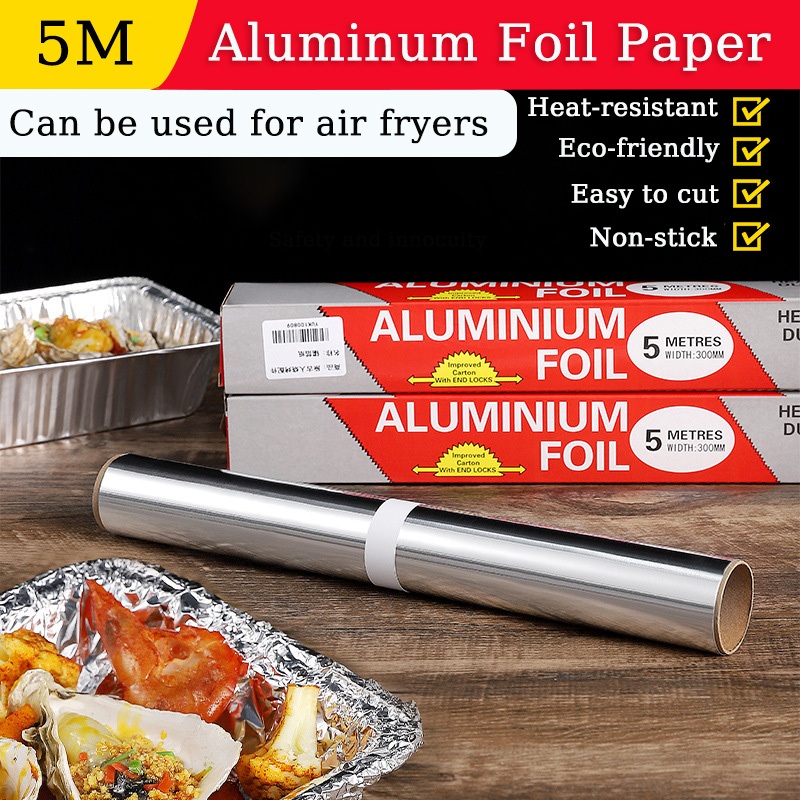 20/10/5m Barbecue Tin Foil Household Baking Aluminum Foil Paper Cook ...