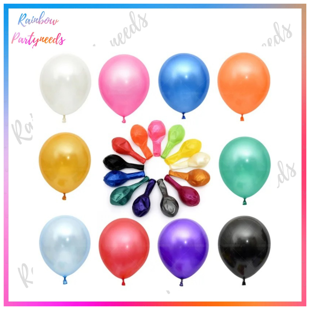 10"inches Metallic Balloons Wholesale | Shopee Philippines
