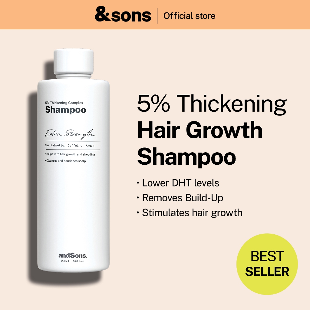 andSons Anti Hair Loss 5% Saw Palmetto Caffeine DHT Blocker Shampoo for ...