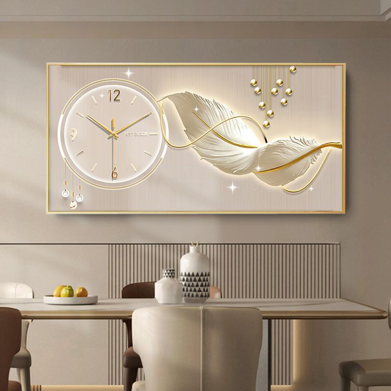 Time clock wall clock living room decoration painting dining room ...