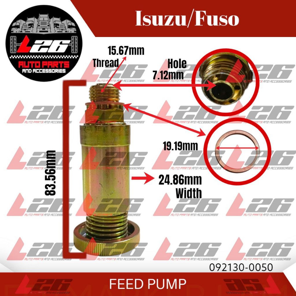 Isuzu Fuso Feed Pump PRIMING PUMP FOR ISUZU ELF C240 092130-0050 ...