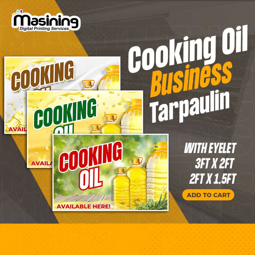 Cooking Oil Business Signage Tarpaulin | Shopee Philippines