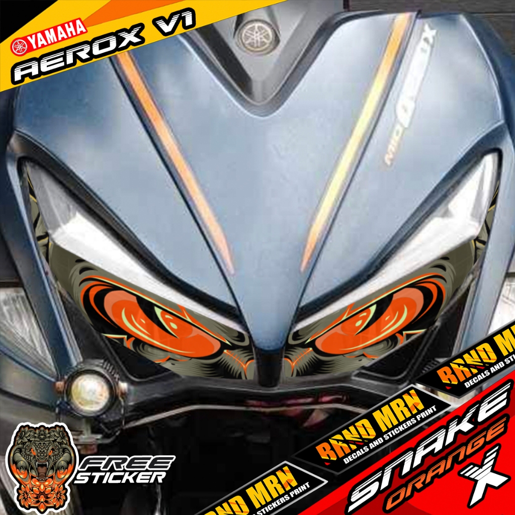 YAMAHA AEROX 155 V1 HEAD LIGHT EYE DECAL STICKER TINT PROTECTOR XSERIES ...