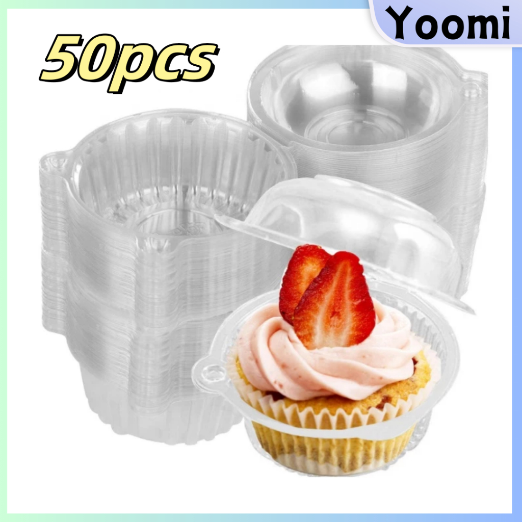 Mini Cake Packaging Disposable Transparent Dessert Cupcake Baking Bread ...