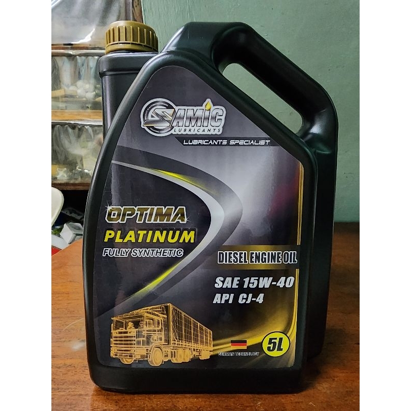 Samic Optima Platinum Fully Synthetic 15W-40 5 liter | Shopee Philippines
