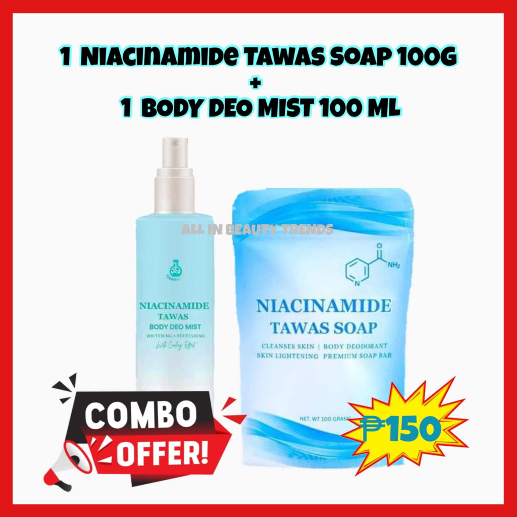 FORMULOVE NIACINAMIDE TAWAS COMBO (1 SOAP 100G + 1 BODY DEO MIST 100ML) | Shopee Philippines