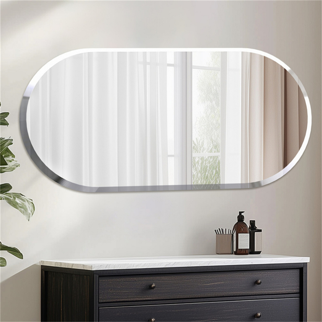 Long Oval Bathroom Mirror Toilet Decorative Mirror Dressing Mirror Wall ...