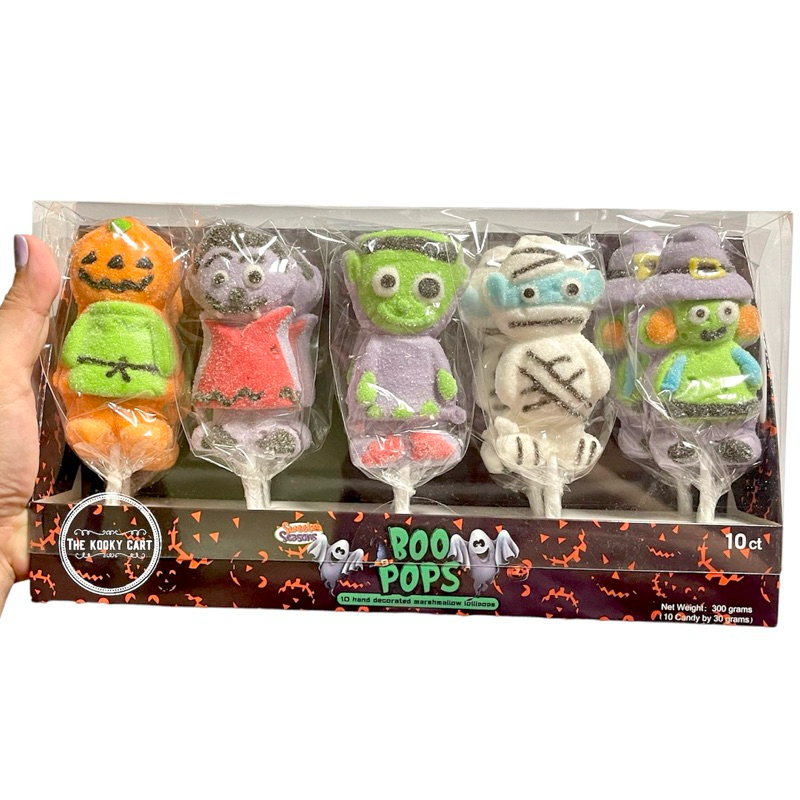 Halloween Marshmallow Gummy Lollipop Boo Pops for Trick or Treat Sweet ...