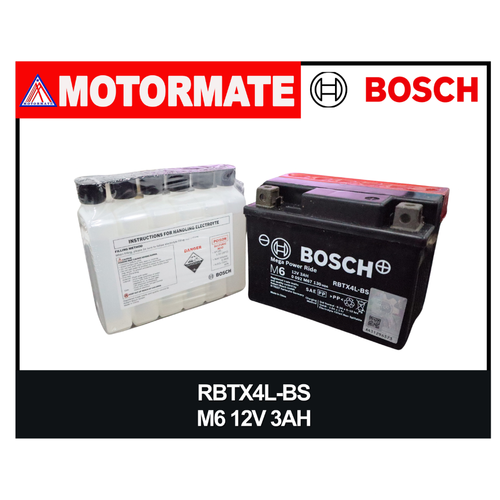 BOSCH Battery RBTX4L-LBS Mega Power Ride | Shopee Philippines