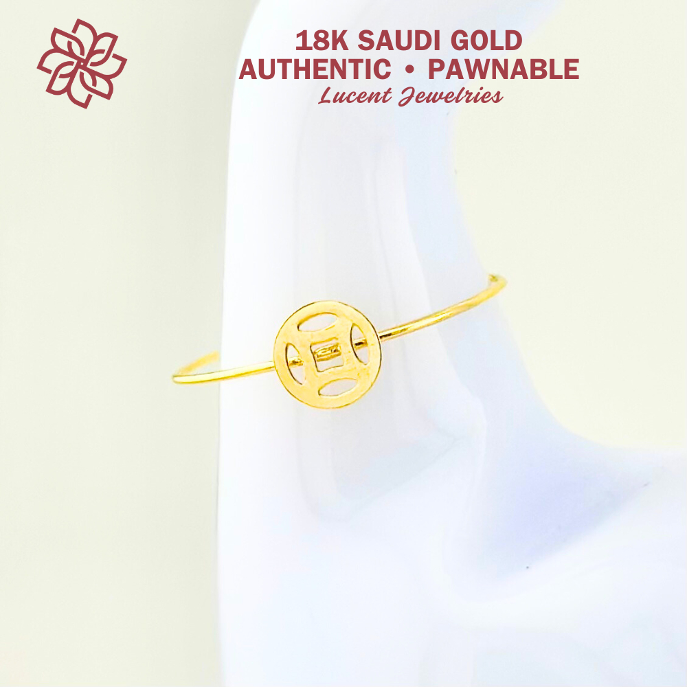 COD PAWNABLE 18K SAUDI GOLD Money Logo Ring | Shopee Philippines