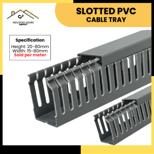 IGD || PVC Cable Tray Duct With Cover Wire Protection Cable Slotted ...
