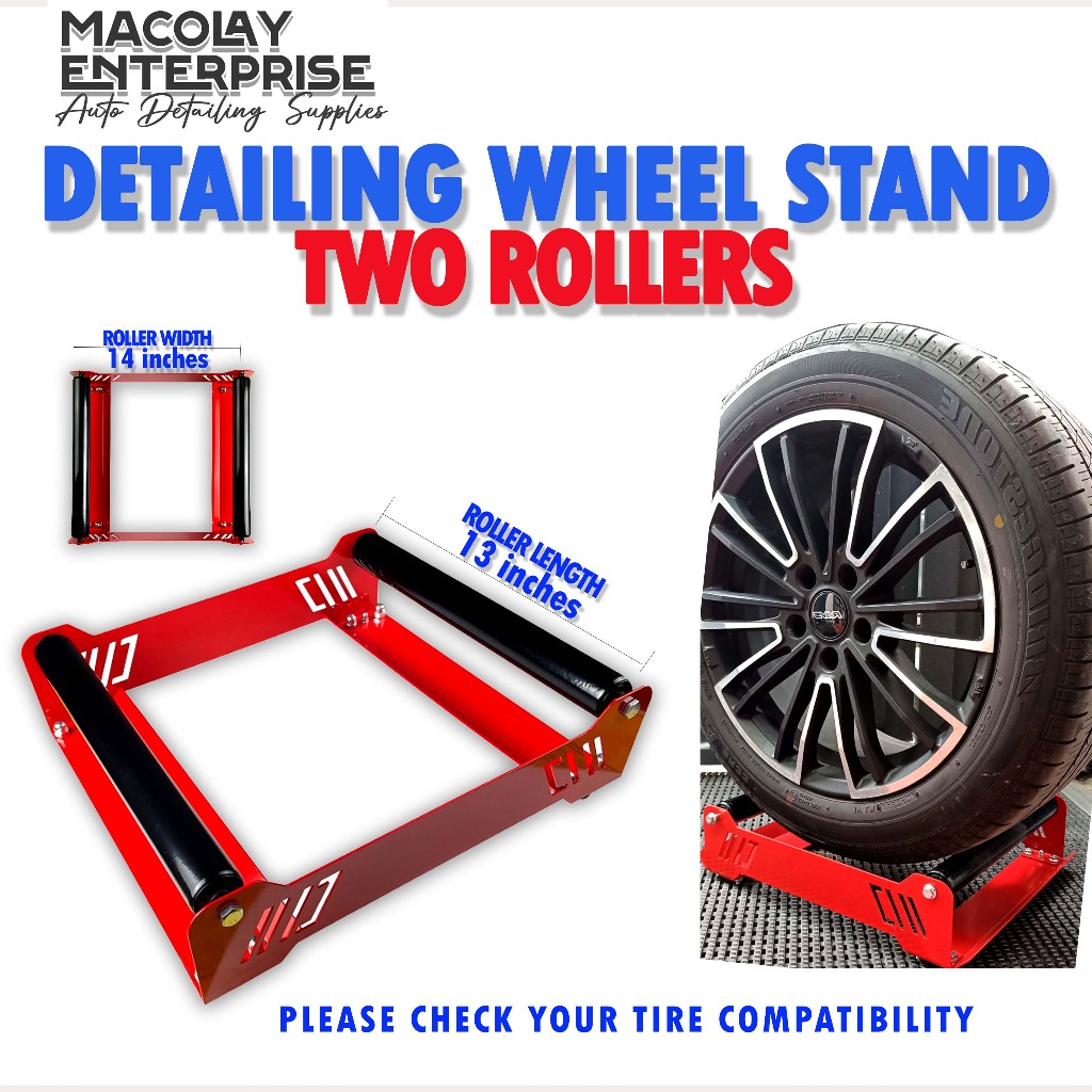 DT-032 Wheel Stand for Wheel Detailing 2 Rollers Macolay Enterprise ...
