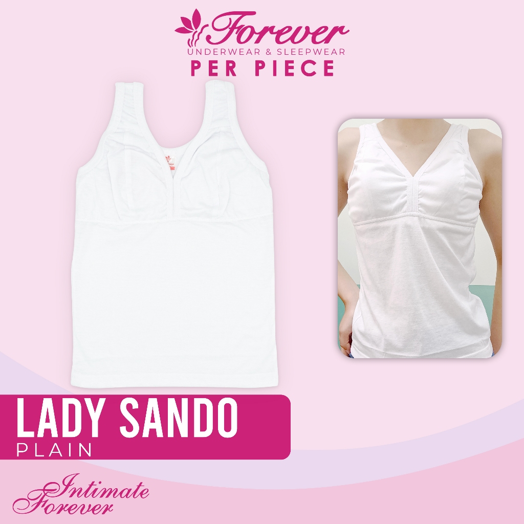 Intimate Forever Adult Ladies Ls002 Female Teens White Sando with Bra ...
