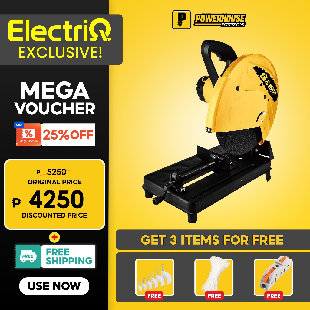 Electriq l Powerhouse 14 Inch 2500 Watts Industrial Heavy Duty Cut Off ...