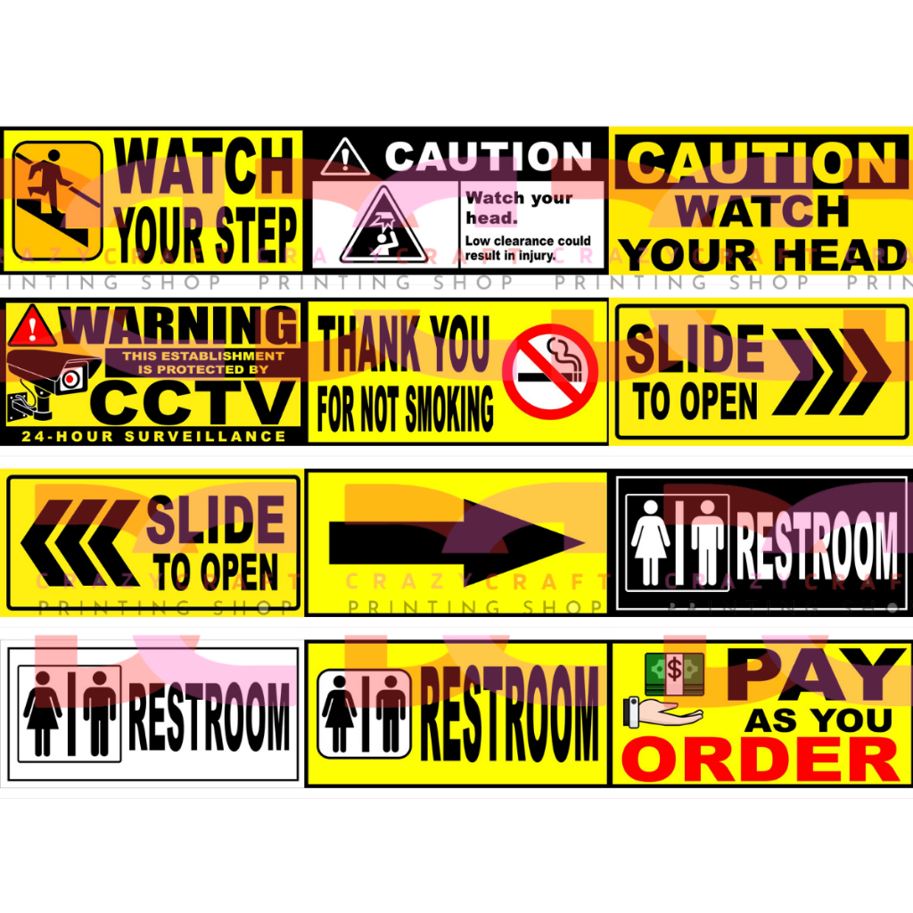 Wall Signage / Signages / yellow signage / door signage / signage Decor ...