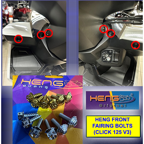 HENG Front Body Fairings bolts for HONDA CLICK 125 V3 - sold as set ...