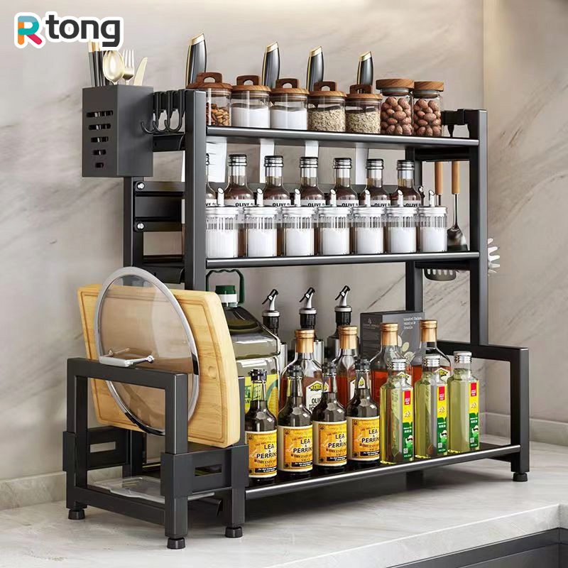2/3L Condiments Rack Stainless Steel Kitchen Organizer Condiments ...
