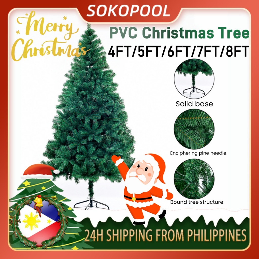 4FT/5FT/6FT/7FT/8FT Christmas tree delicate emulation X-mas Decor ...
