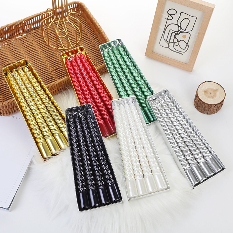 4pc/set European Style Long Candles 8 Inch Christmas Candles for Dining ...