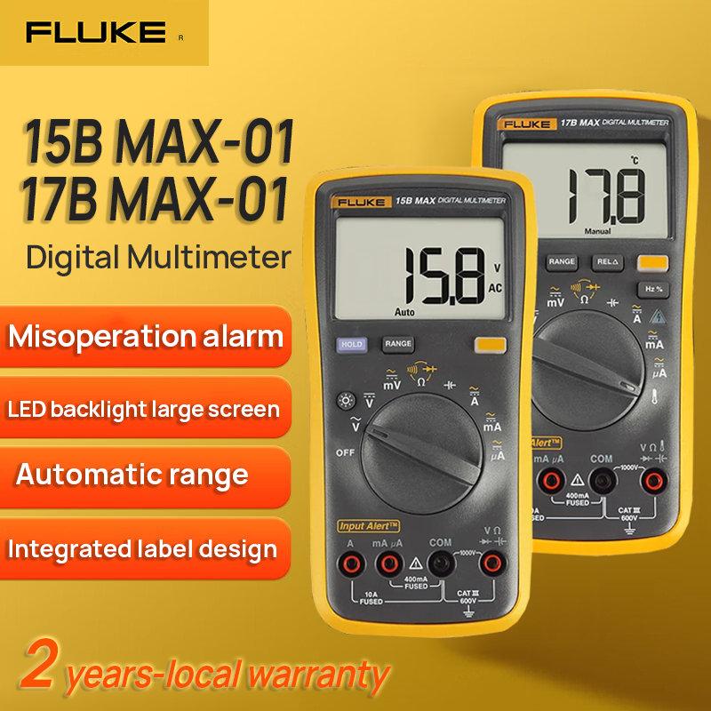 Fluke 15B Max / 17B Max Digital multimeter AC/DC Voltage Current ...