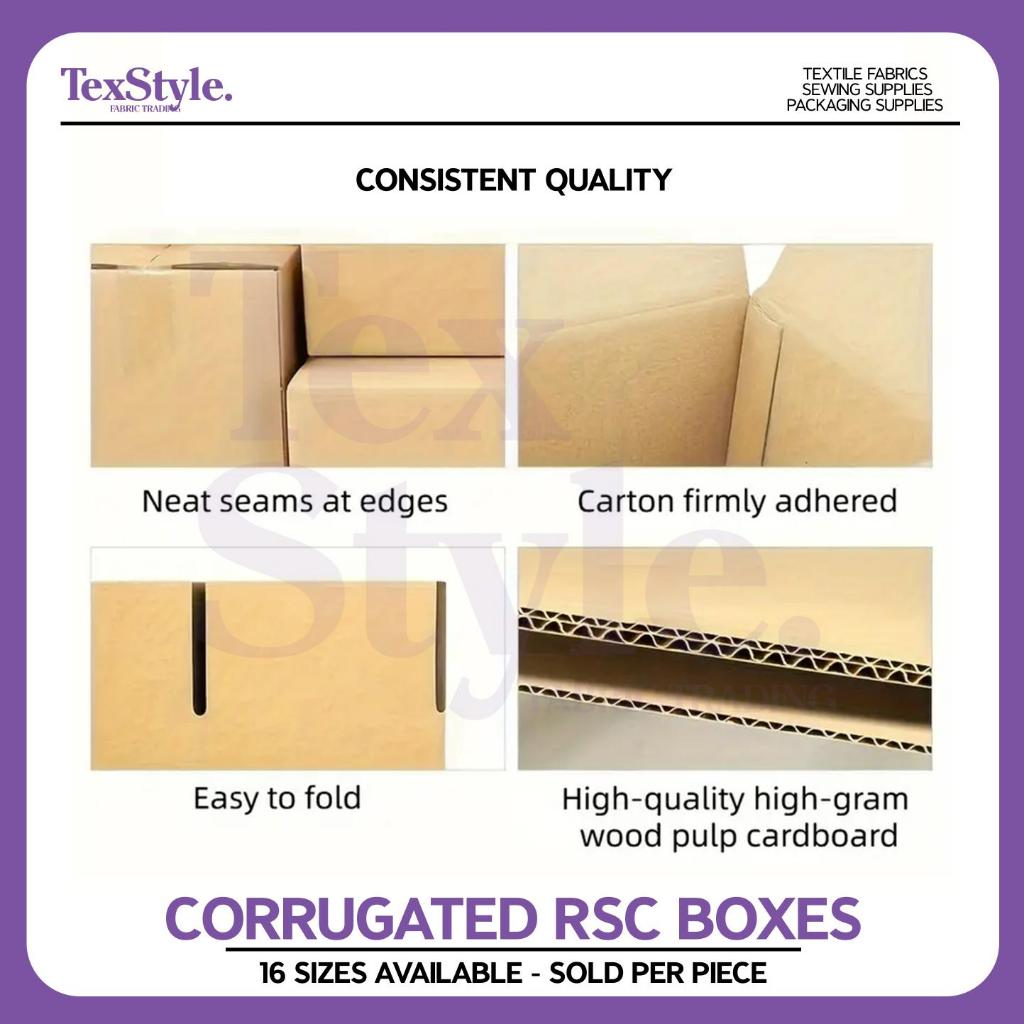 Textstyle (16 Sizes Available) Corrugated Box RSC Box Shipping Box ...