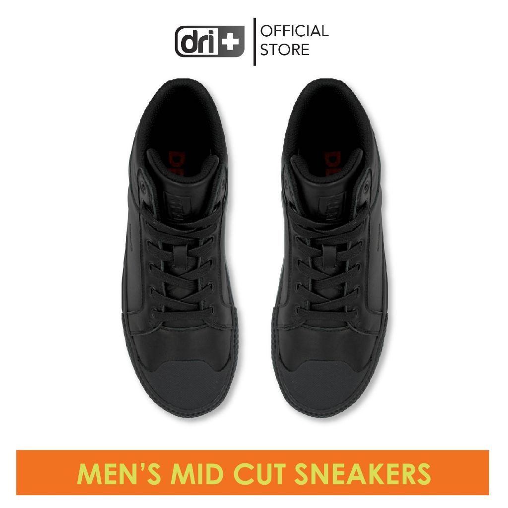 Dri Plus Men’s DRI+RIDE Urban Full Grain Leather Mid Cut Sneaker Shoes ...