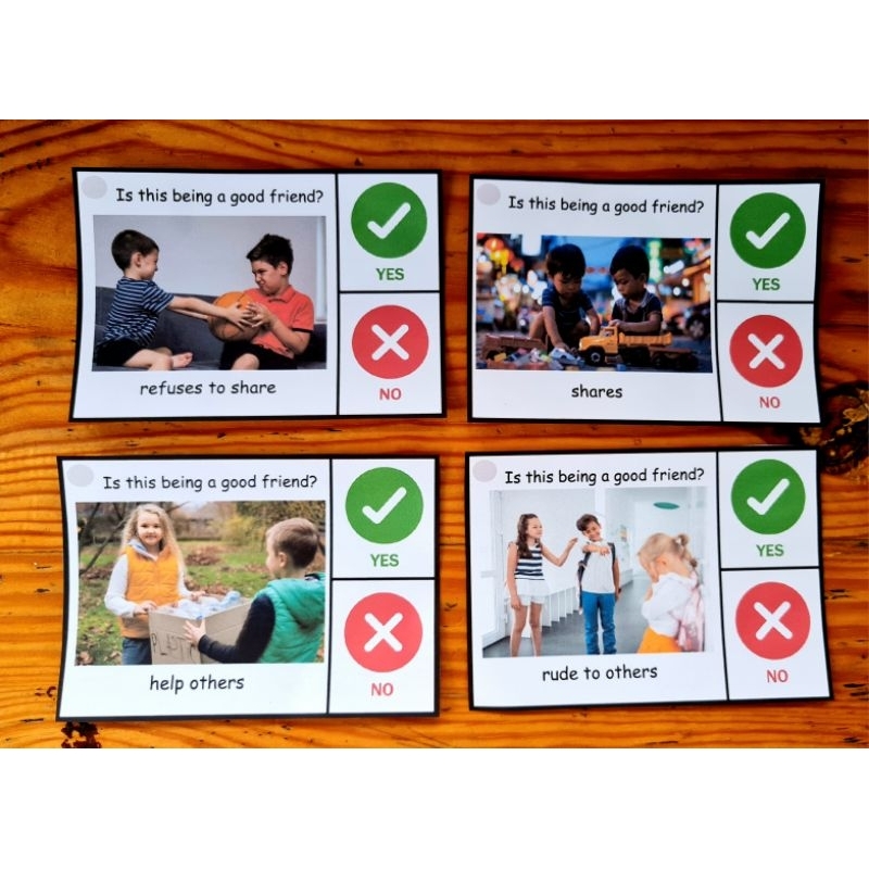 Is this being a good friend laminated flashcards 20 pcs. for speech ...