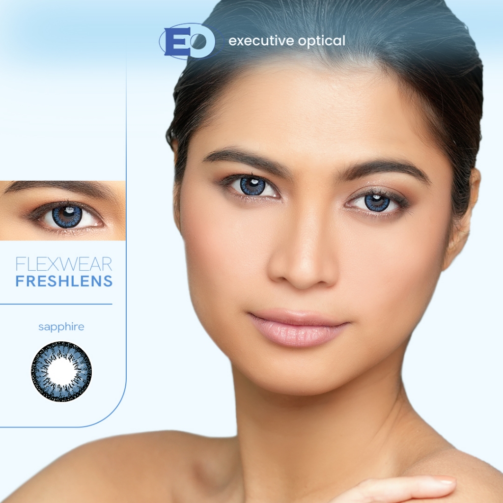 EO Flexwear Freshlens Sapphire | Graded Blue Contact Lenses (3 months ...