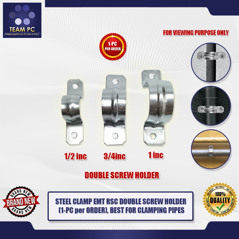 TEAM PC STEEL CLAMP EMT RSC DOUBLE SCREW HOLDER (1-PC per ORDER), BEST ...
