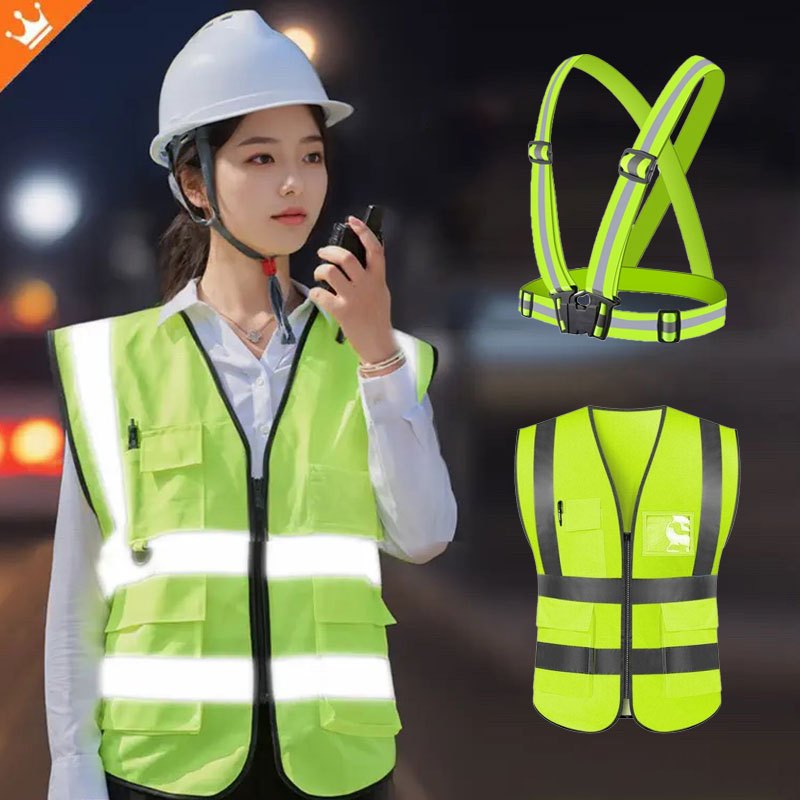 Reflectorized vest Reflective Vest security vest Adjustable Night ...