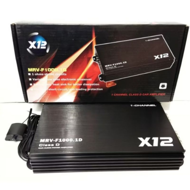 X12 MRV-F1000.1D 1000Watts 1 Channel Class D Car Audio Amplifier ...