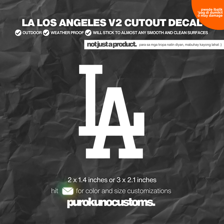 LA LOS ANGELES VERSION 2 CUTOUT DECAL STICKER | Shopee Philippines