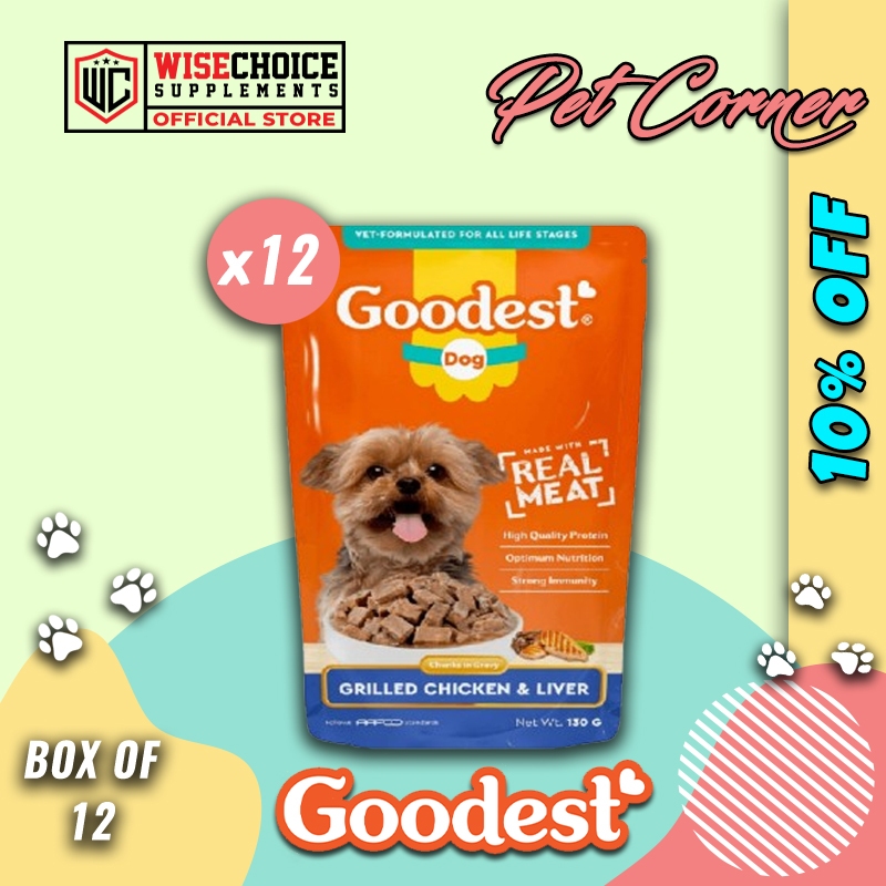 Goodest Dog Pouch Pack of 12 Wet Dog Food ( 130g) | Shopee Philippines