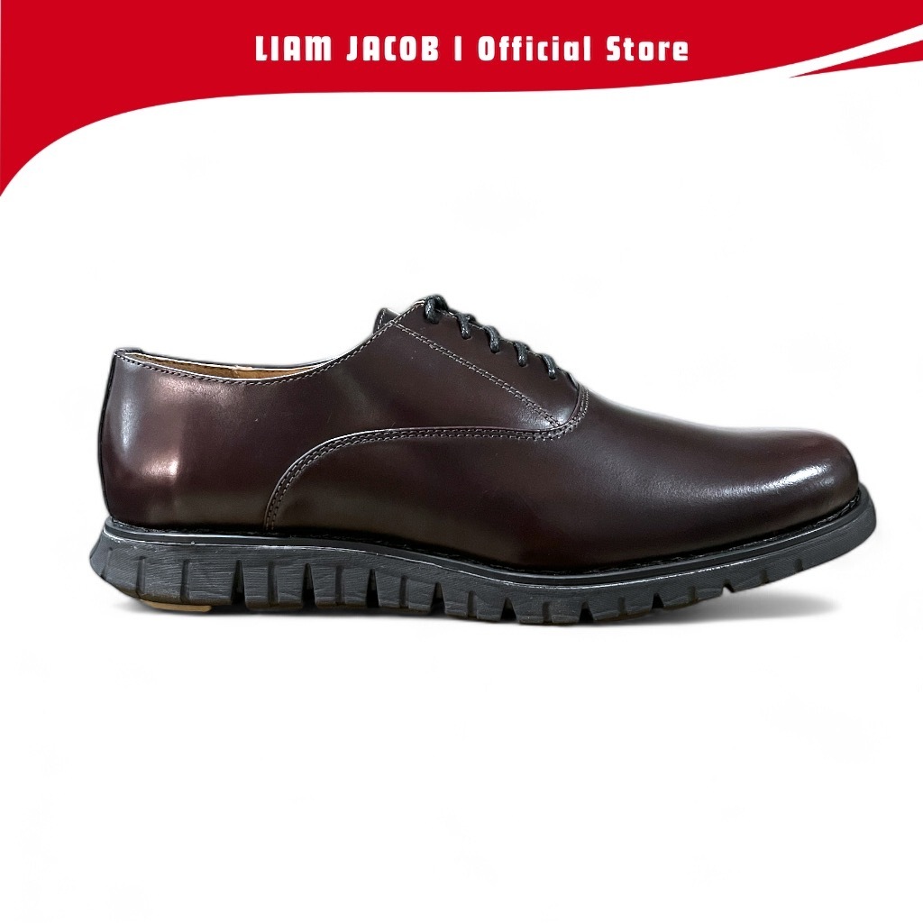 Liam Jacob Men Footwear Brush Off Burgundy Casual Dress Shoes Plain Toe ...